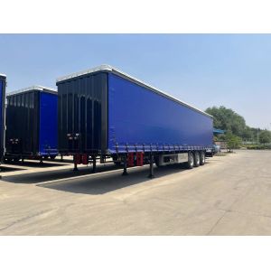 Quality 1310mm Wheel Base Dry Van Cargo Curtain Side Semi Trailer With Jost E100 Landing for sale