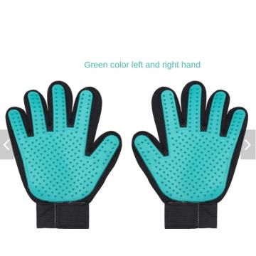 Quality Blue TPR Silicone Pet Grooming Brush Gloves 18*24CM for sale