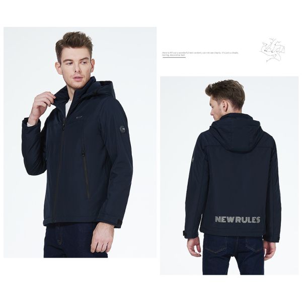 Quality Regular Fit Plus Size Autumn Coats Long Sleeve Spring Autumn Jacket For Men for sale