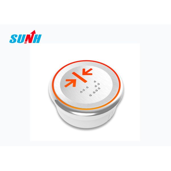 Quality New Design Elevator Push Button With Brailler DC24V DC12V Orange Light for sale