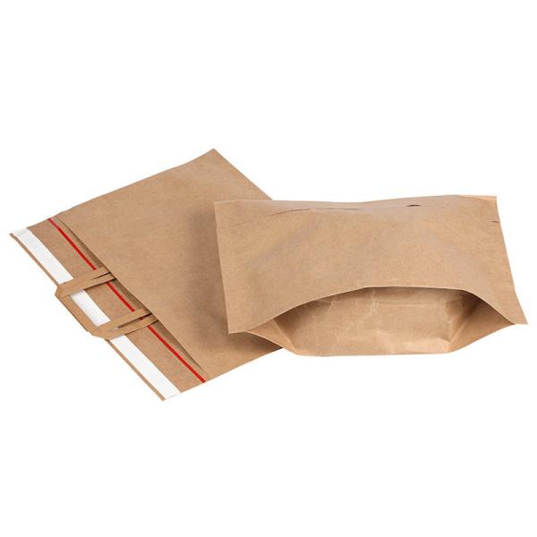Quality Custom Logo Kraft Paper Envelop Mail Bag Recyclable Brown Kraft Paper Mail Bag for sale