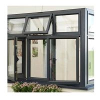 Quality Double Glazed Black Aluminum Alloy Awning Windows for sale