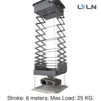 Quality 6m Stroke Motorized Projector Lift Quiet Running With Remote / Hand Control for sale