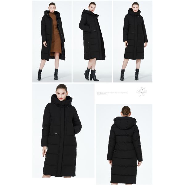 Quality Moderate Length Womens Overcoat Long Warm Winter Jackets Size L Size 46 for sale