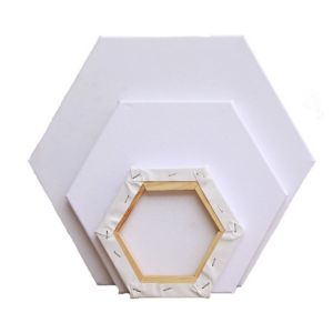 Quality Hexagon Shape Stretched Canvas Board with 380+/-50 Thickness and Matte Finish for sale