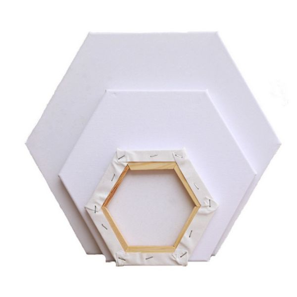Quality Hexagon Shape Stretched Canvas Board with 380+/-50 Thickness and Matte Finish for Professional Painting for sale