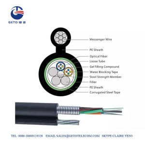 Quality GYTC8S Aerial Armored FTTH Optic Fiber Cable for sale