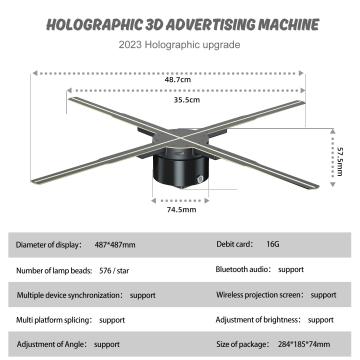 Quality Holographic Fans 3D Advertising Projector Wifi Led Sign Player Remote Advertise for sale