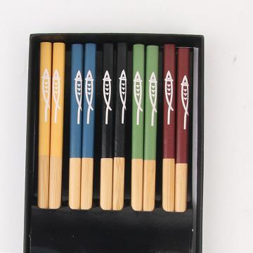 Quality Household Ridge Pattern Reusable Wooden Chopsticks Japanese Portable for sale