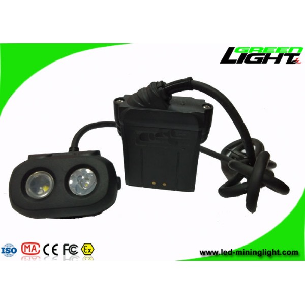 Quality Rechargeable OLED Led Miners Cap Lamp 15000lux Waterproof Dual - Beam Functional for sale
