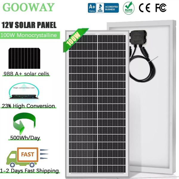 Quality 12v Solar Panel 100w Battery Charger Mono Home Off Grid Rv Camper Boat Caravan for sale