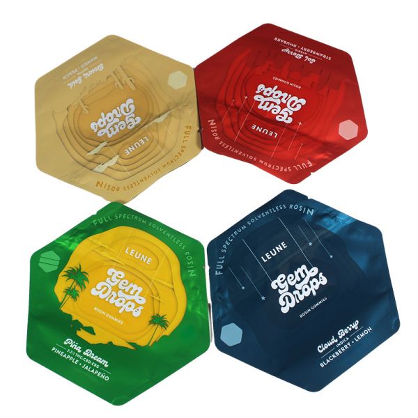 Quality Childproof Zipper Holographic Die Cut Mylar Bags Special Shape for sale