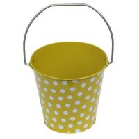 Quality Mini Tin Bucket for Sale Small Metal Buckets Christmas Tin Pail with Solid Color for sale
