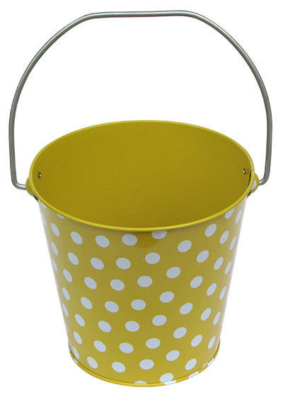 Quality Mini Tin Bucket for Sale Small Metal Buckets Christmas Tin Pail with Solid Color for sale