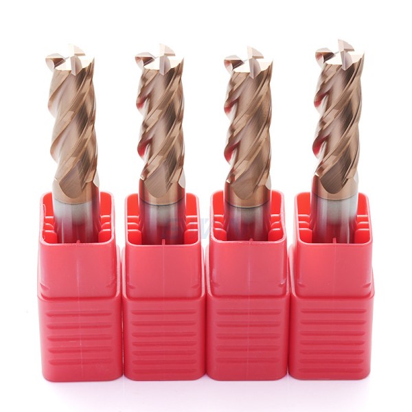 Quality Square End Mill, HRC55, 4 flutes, Carbide, TiSiN Coating for sale