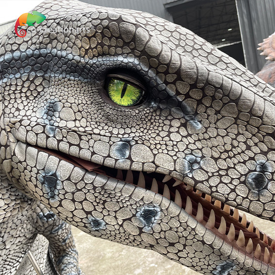 Quality Wearable Velociraptor Animatronic Dinosaur Costume: Lifelike Performance for sale