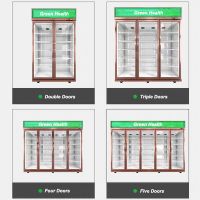 Quality R134 Upright Supermarket Commercial Glass Door Refrigerator for sale