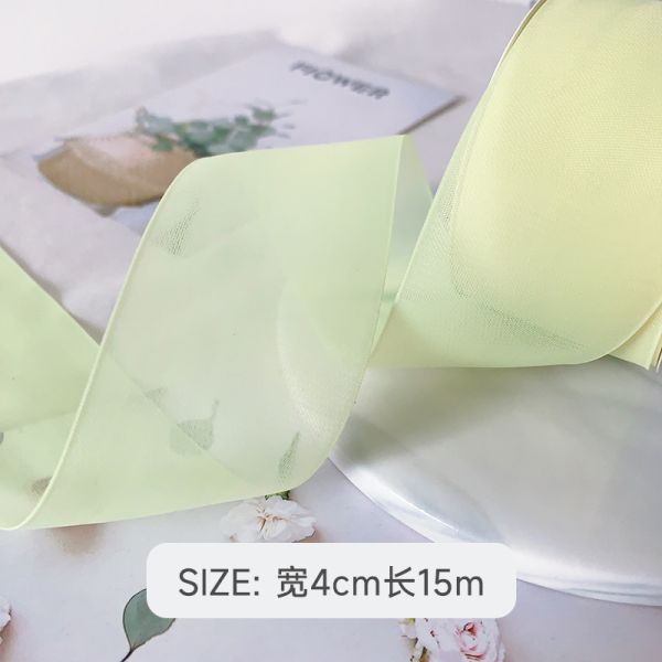Quality High Density Polyester Organza Ribbon 40mm For Luxury Gift Packing for sale