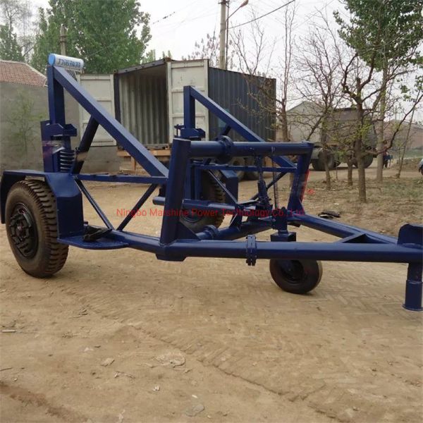 Quality 10T Iron Steel Hydraulic Cable Drum Trailer Reel For Power Construction for sale