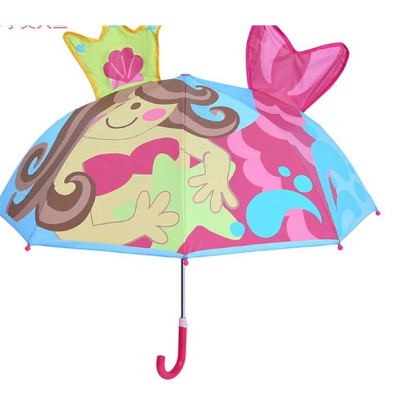 Quality Open Diameter 90cm 19inch 8K 190T Pongee Kids Umbrella with Ears Personalized for sale