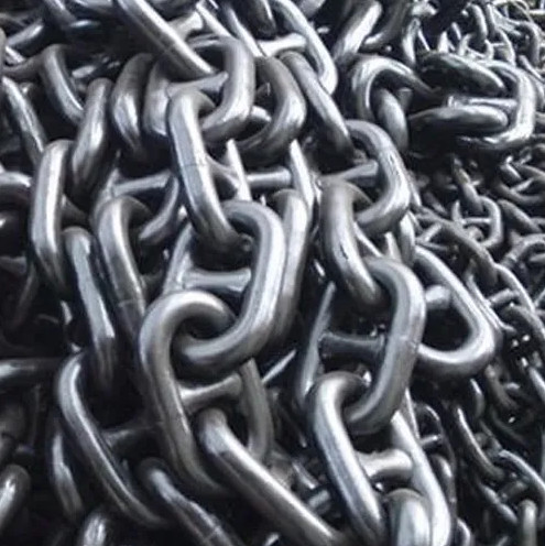 Quality 40mm Boat Anchor And Chain Grade 3 Spray Paint Stud Link for sale