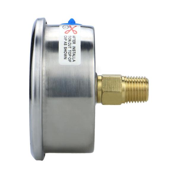 Quality Highly Accurate 2.5% Pressure Gauge with Axial Back Connection and Oil Filled for sale
