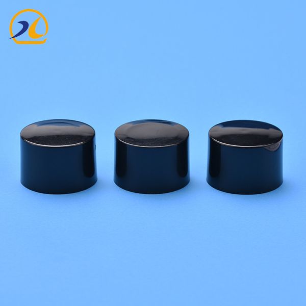 Quality Black 20mm Screw Cap , Smooth Closure Plastic Bottle Lid for sale