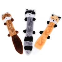 Quality Manufacturer no stuffing squeaky fox squirrel raccoon bea for sale