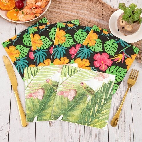 Quality Disposable Flora Cartoon Printed Napkin Lightweight and Easy to for Party Decoration for sale