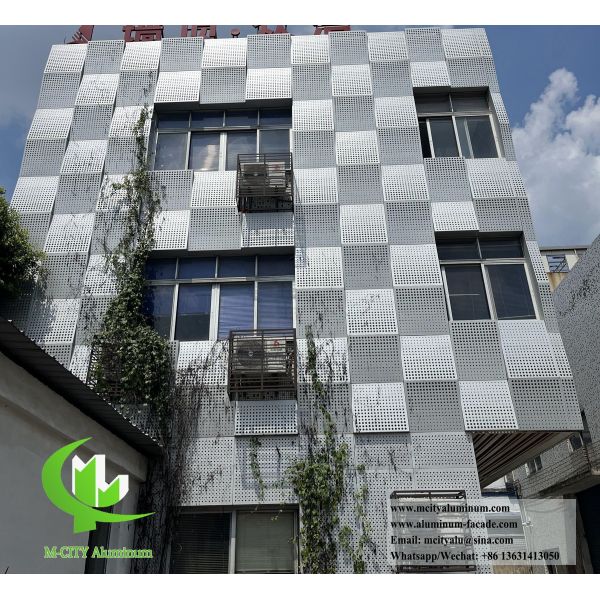 Quality 3mm Thickness Powder Coated Aluminum Cladding Panel with Customizable Perforated for sale