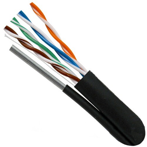 Quality FTP CAT5E Network Cable Bare Copper Conductor UV-PE Jacket with Steel Messenger for sale