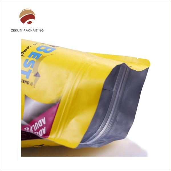 Quality Custom Logo Printed Food Holographic Stand Up Pouches with Zipper Heat Seal PET for sale