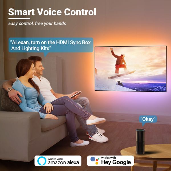 Quality OEM TV Ambient Lighting Sync Strip IP20 Not Waterproof For Backlight for sale