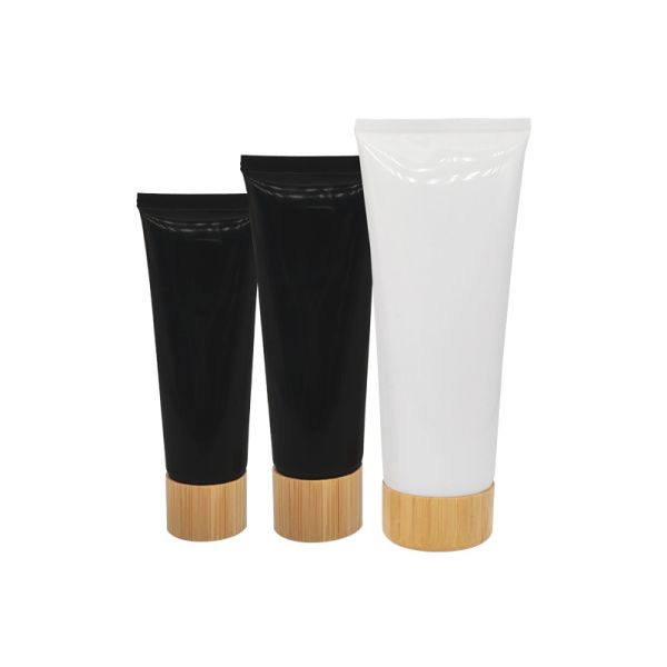 Quality Bamboo Lid Cosmetic Squeeze Tube 150ml for sale