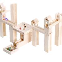 China OEM Children'S Educational Wooden Marble Track Building Blocks ISO9001 factory