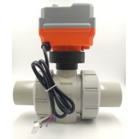 Quality IP67 PVC Plastic Ball Valves Socket With Trapezoidal Threaded Union for sale