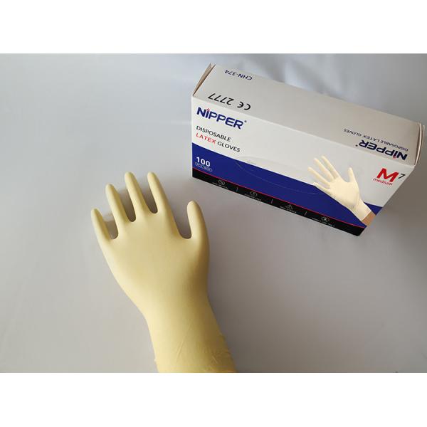 Quality Disposable Latex Medical Gloves Powder Free 10 Boxes/Carton for sale