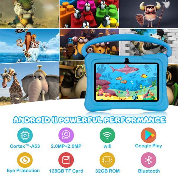 Quality Android Tablets 2GB RAM 16GB 32GB ROM Kids Educational Learning 7 inch Tablet PC for sale