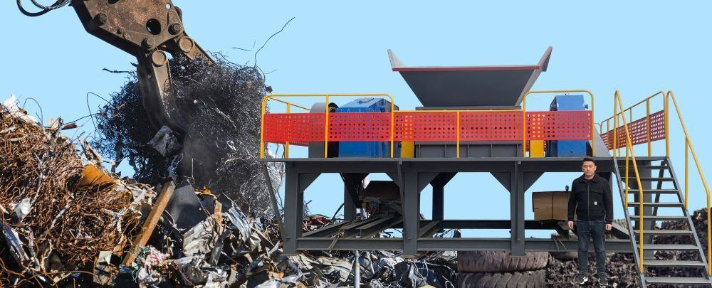 Large Foam Rubber Tyre Plastic Waste Shredder Machine for Recycling