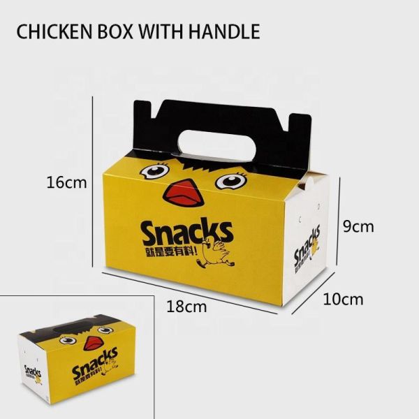 Quality Eco-friendly custom fried chicken box biodegradable disposable fast food for sale