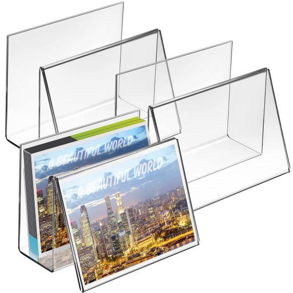Quality Postcard Acrylic Greeting Card Display Holder Business Rack Index Card Organizer Desk Table  7.09 X 5.31 X 3.54