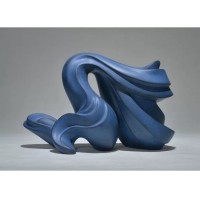 Quality Gray Blue Resin Art Sculpture Abstract Indoor Floor Statues Square Indoor Table for sale