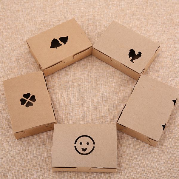 Quality Oil Proof 350gsm kraft paper Salad Packaging Boxes CMYK printing for sale
