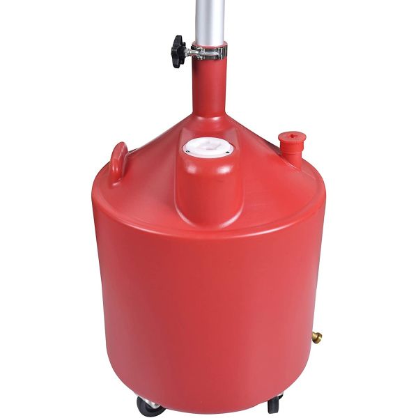 Quality 4 Casters 18 Gallon Adjustable Portable Oil Drain Tank for sale