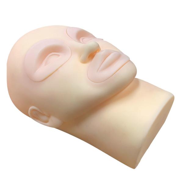 Quality Reusable Silicone Permanent Makeup Practice Skin Mannequin Head for sale