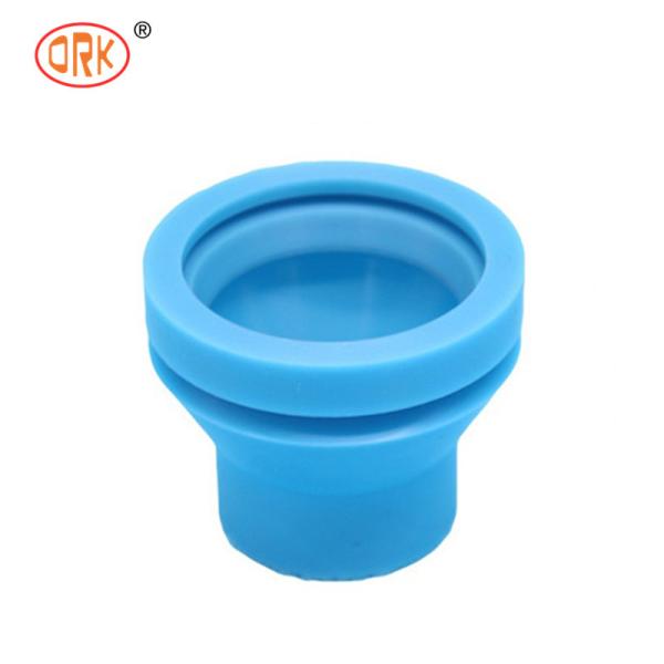 Quality Excellent Rebound Resistance Blue Color Custom Mold Silicone Rubber Bushing for sale