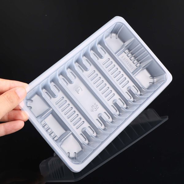 Quality Rectangle White 18*11*2.5cm Frozen Food Tray Packaging for sale