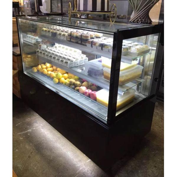 Quality Fan Cooling 220V Transparent Bakery Display Fridge for sale