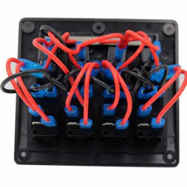 Quality 4 Gang Custom Rocker Switch Panels 12-24V ABS USB Car Rocker Switch Panel for sale