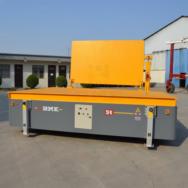 Quality Heavy Duty Steerable Electric Flat Car , 5T Material Handling Trolley Stepless Speed for sale